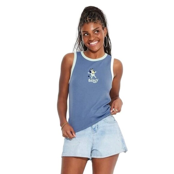 Bluey | Tops | Womens Bluey Graphic Tank Top Blue M | Poshmark